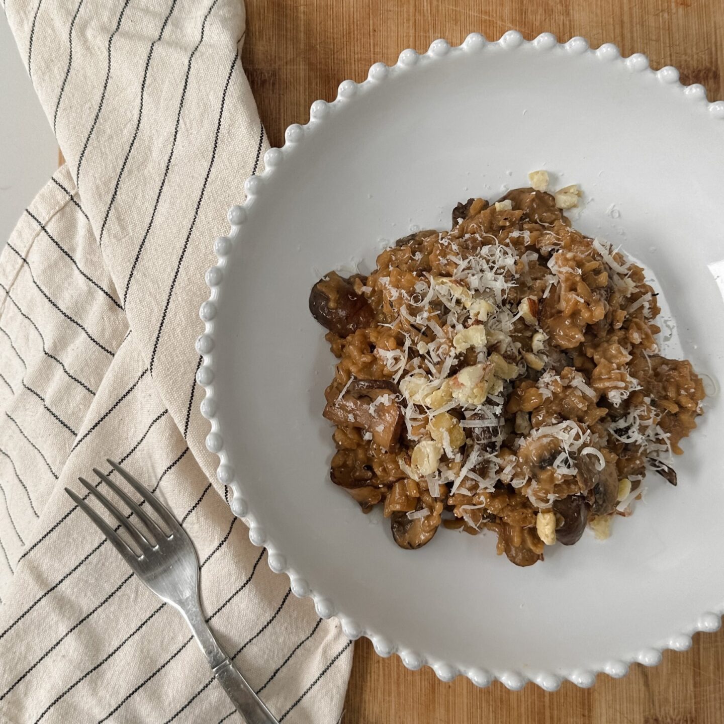 Roasted chestnut and mushroom risotto recipe | Slow Living LDN.